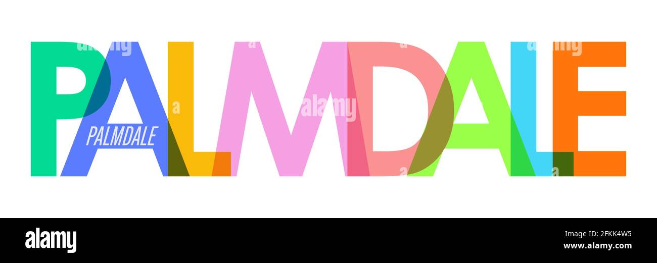 PALMDALE. The name of the city on a white background. Vector design ...
