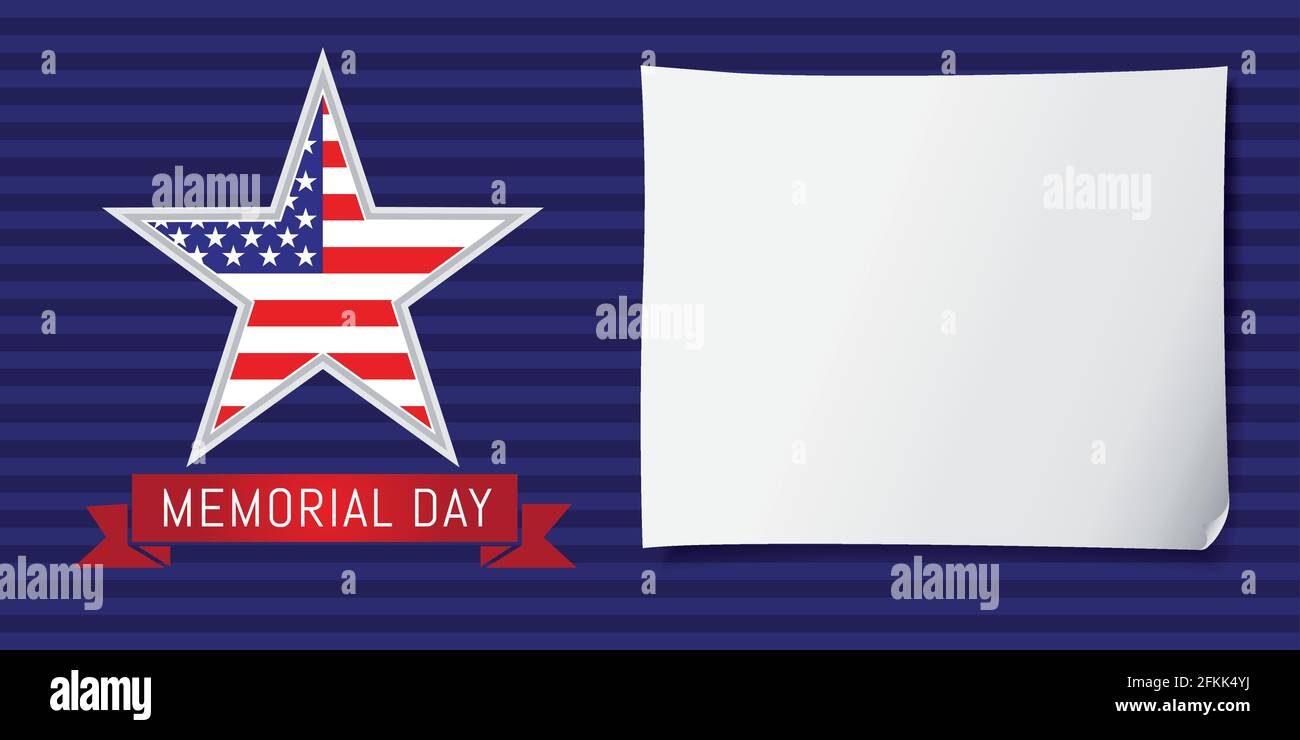 Happy Memorial Day USA creative banner. Isolated abstract graphic ...