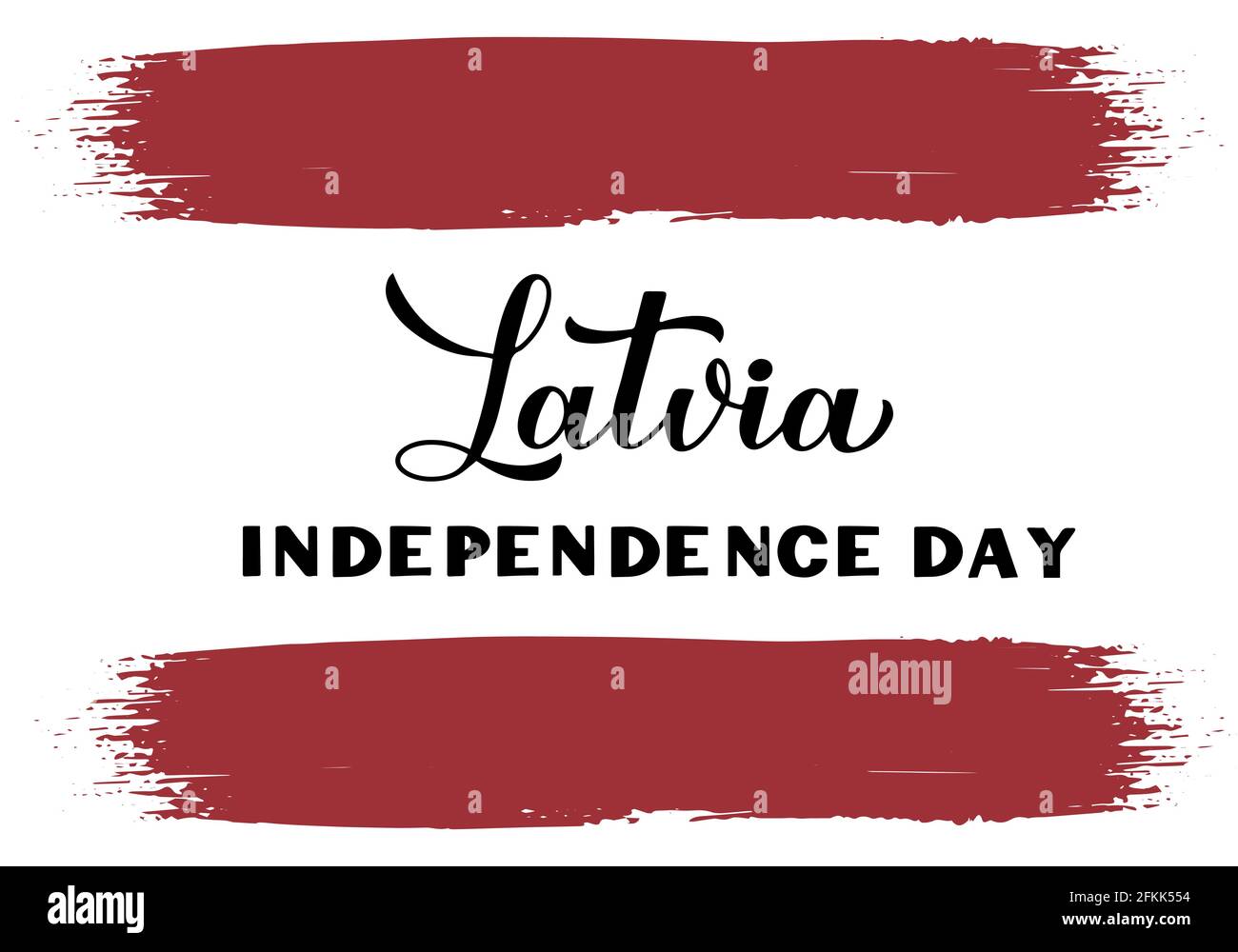 Latvia Independence Day calligraphy hand lettering. Latvian holiday ...