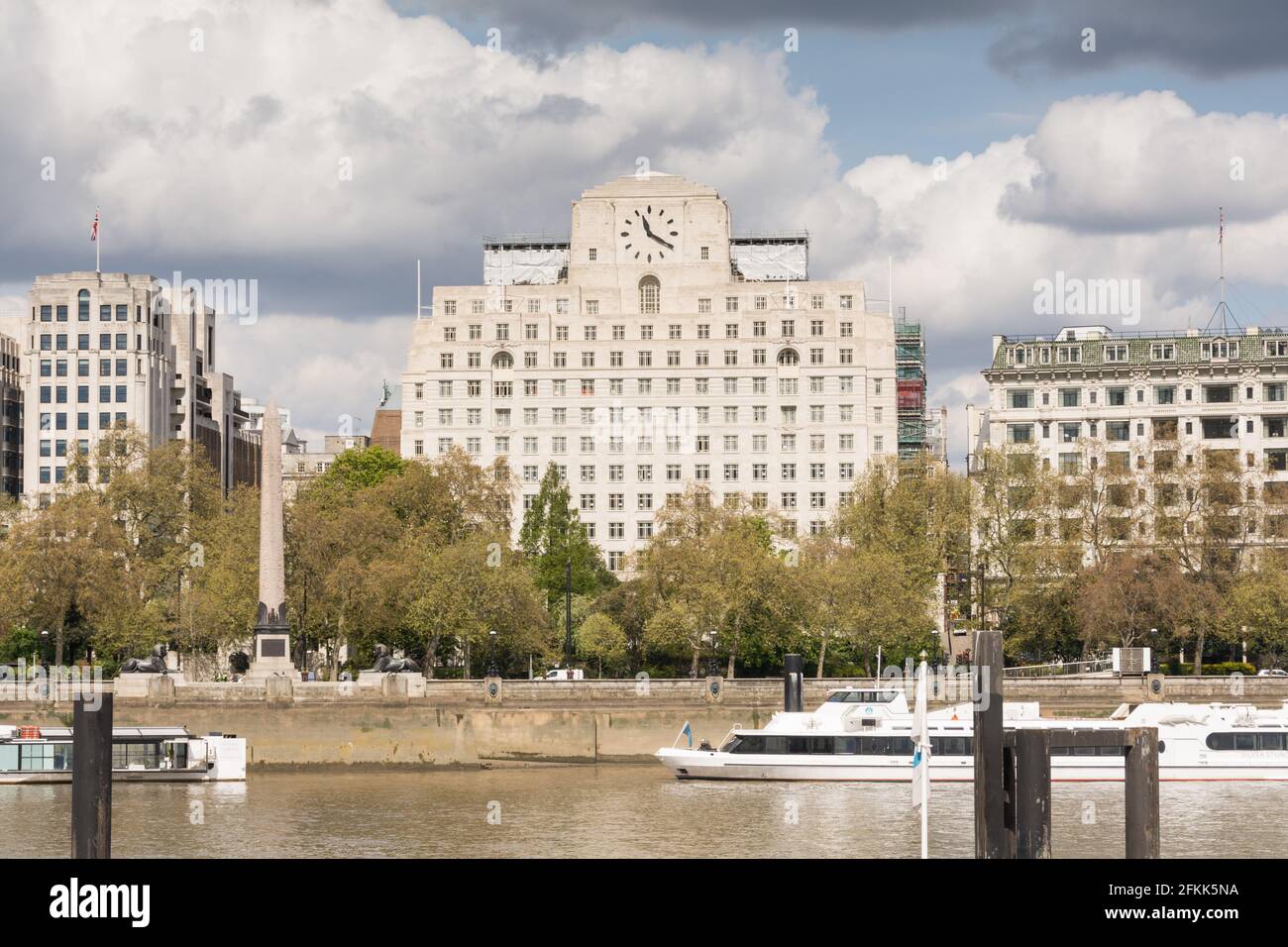 Shell Mex House and Cleopatra's Needle on the Victoria Embankment ...