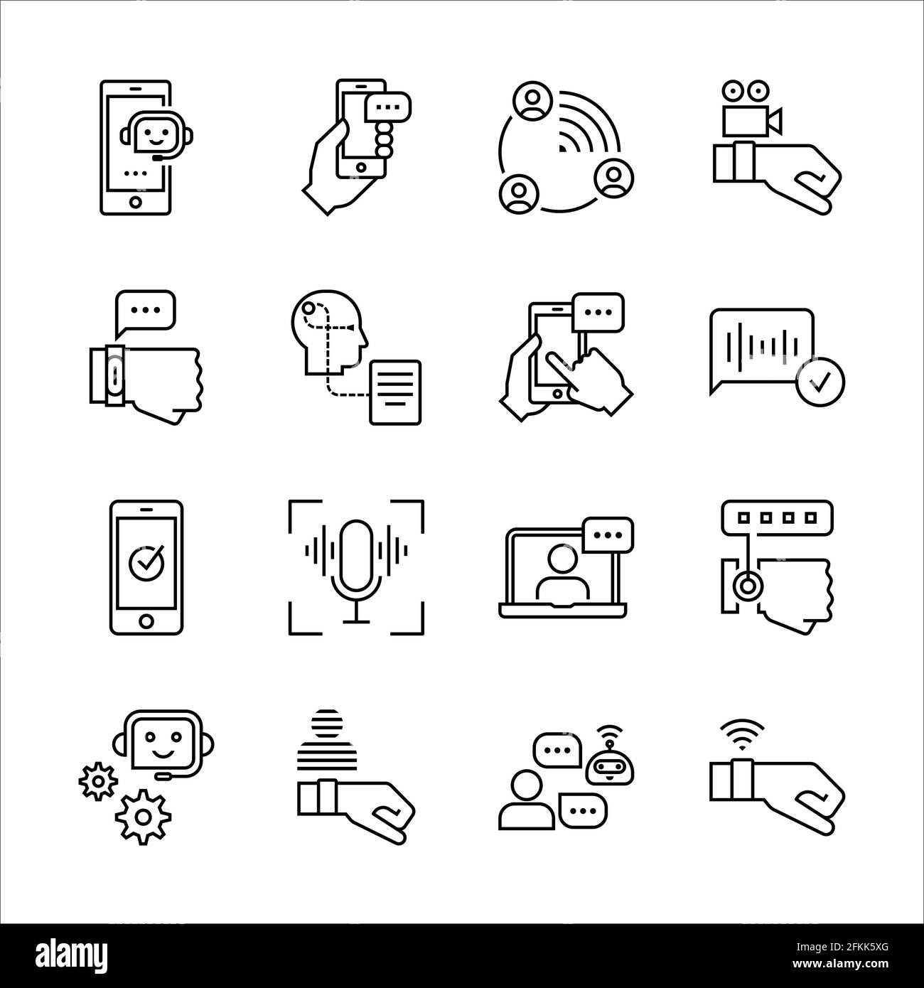 Communication Icons Set Stock Vector Image & Art - Alamy
