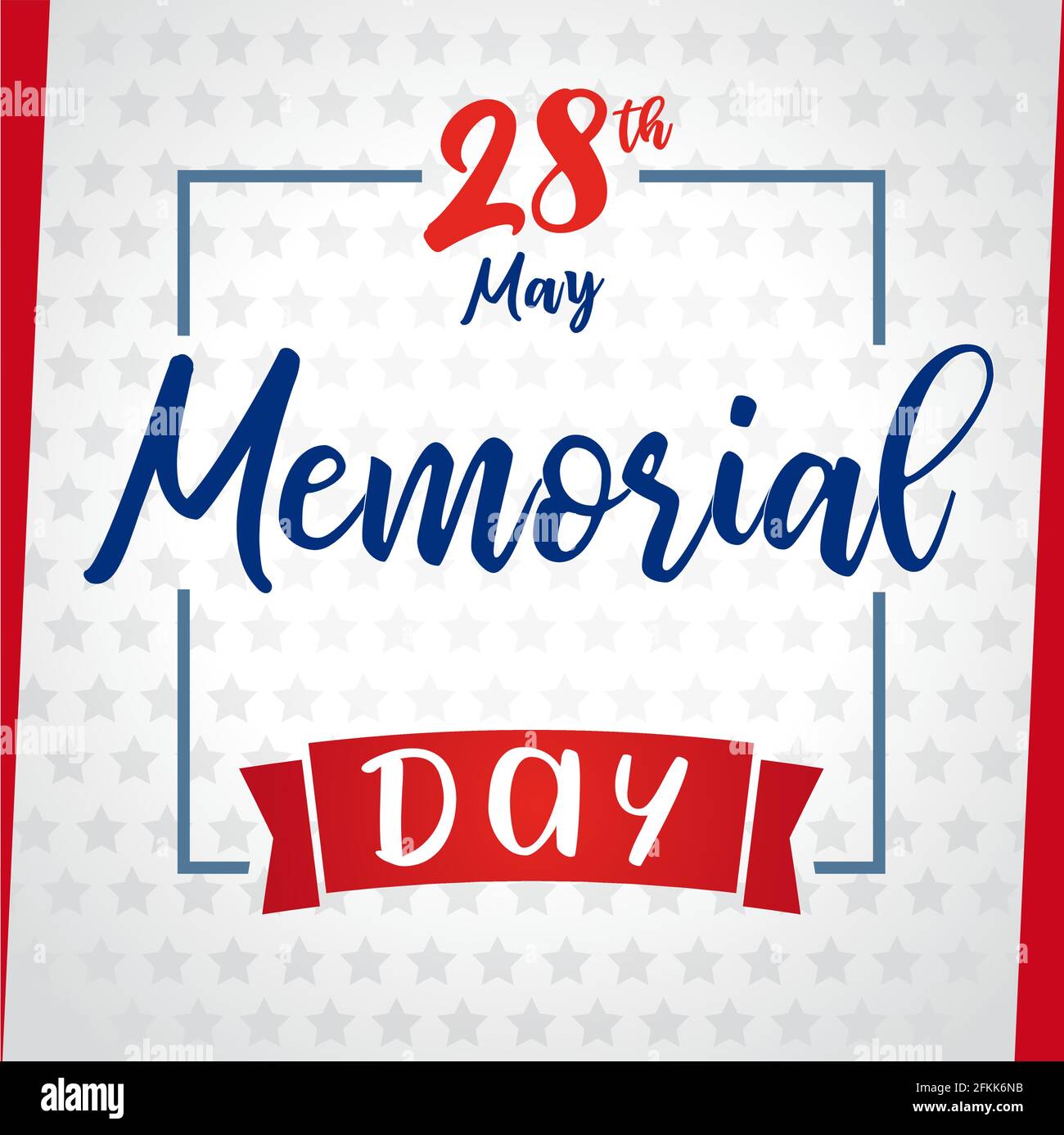 Happy Memorial Day USA greeting card. Isolated abstract graphic design ...