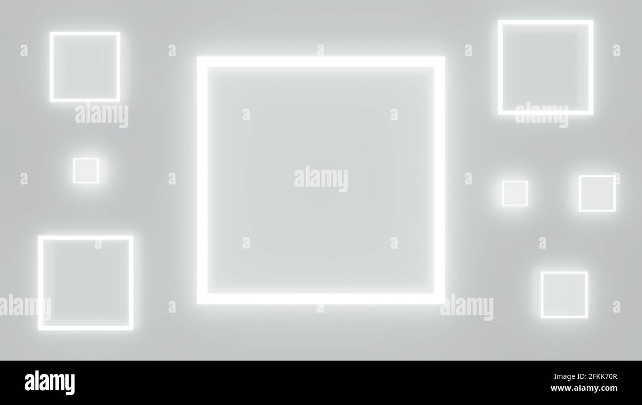3D illustration of a neon frame Stock Photo - Alamy