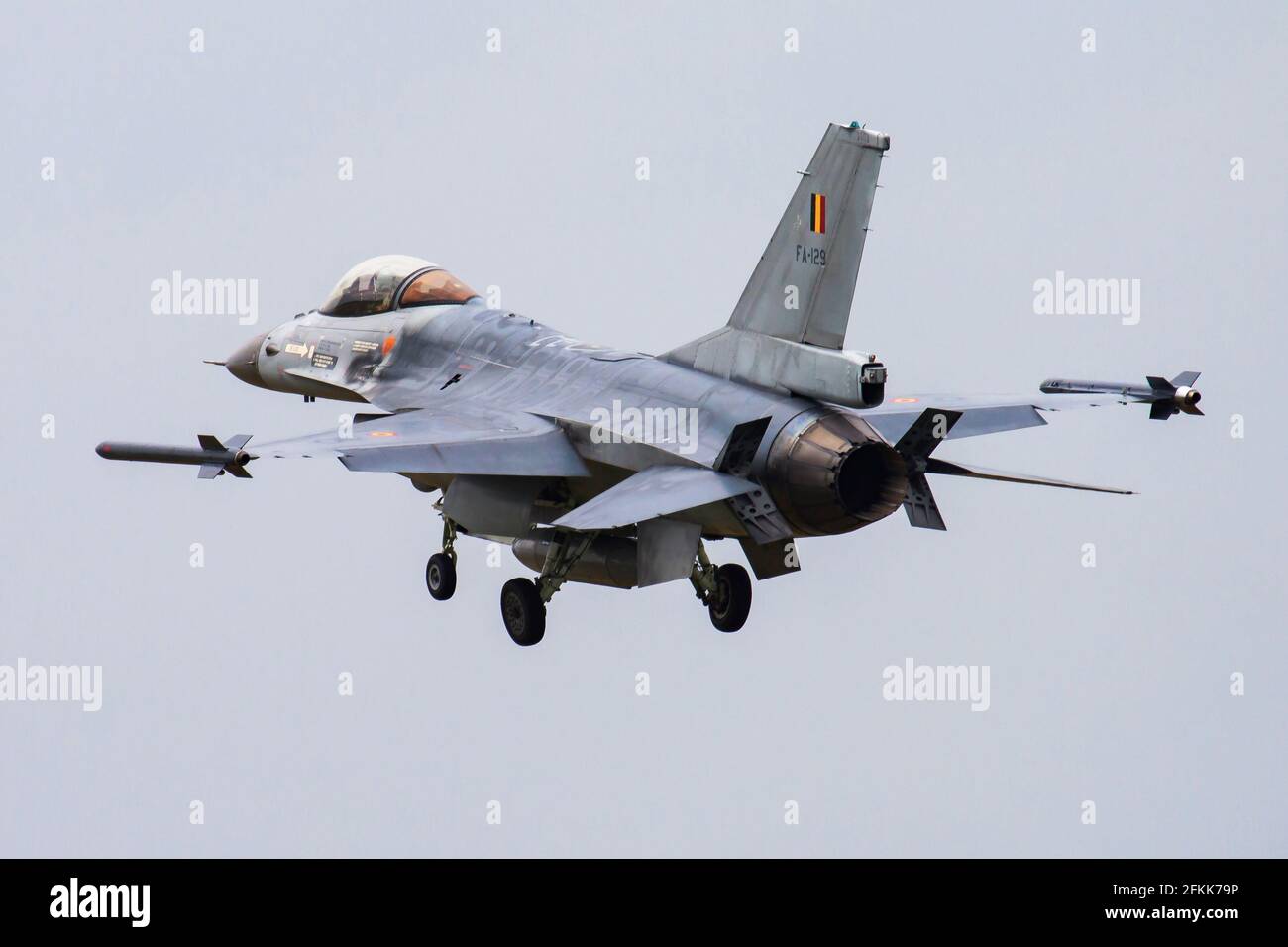 Volkel, Netherlands - June 13, 2013: Military fighter jet plane at air ...