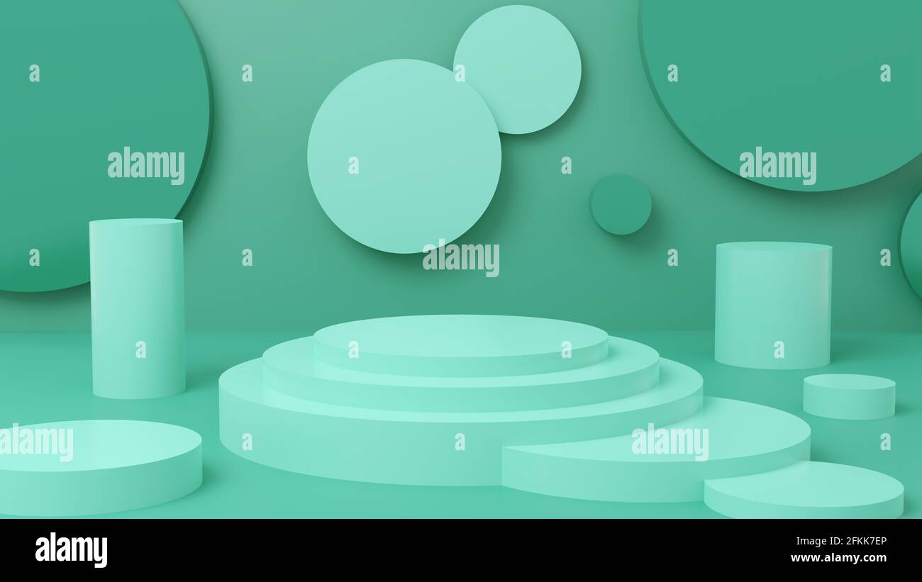 3D Illustration of a platform with an empty space Stock Photo - Alamy