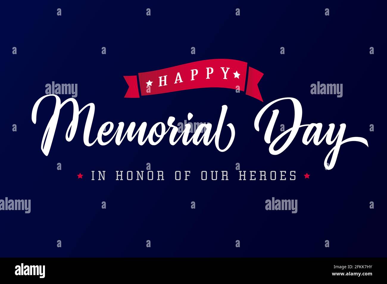 Happy Memorial Day USA horizontal banner. Isolated abstract graphic ...