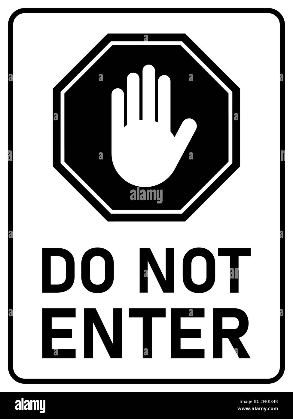 Do Not Enter Symbol Black
