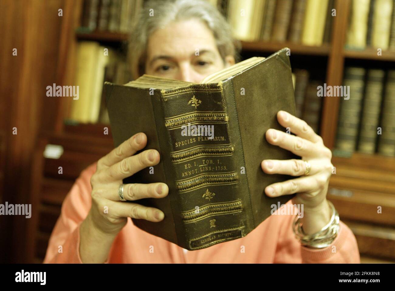 Linnean Society in London. Dr Sandra Knapp with Lannaeus book Species ...