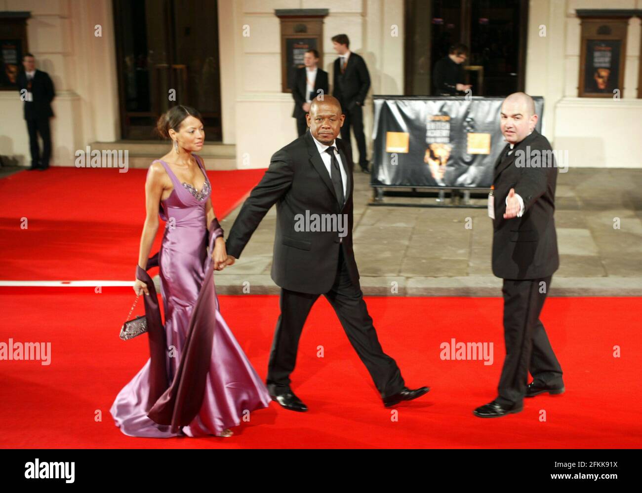 BAFTA AWARDS, ROYAL OPERA HOUSE, LONDON. FOREST WHITAKER AND KEISHA ...