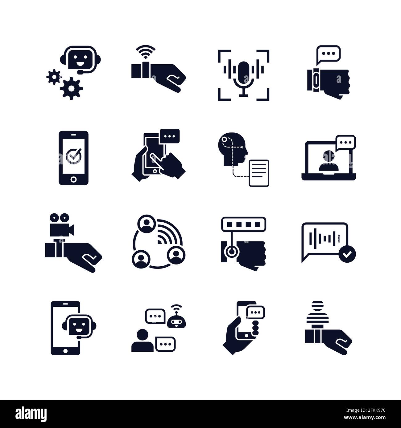 Communication Icons Set Stock Vector Image & Art - Alamy