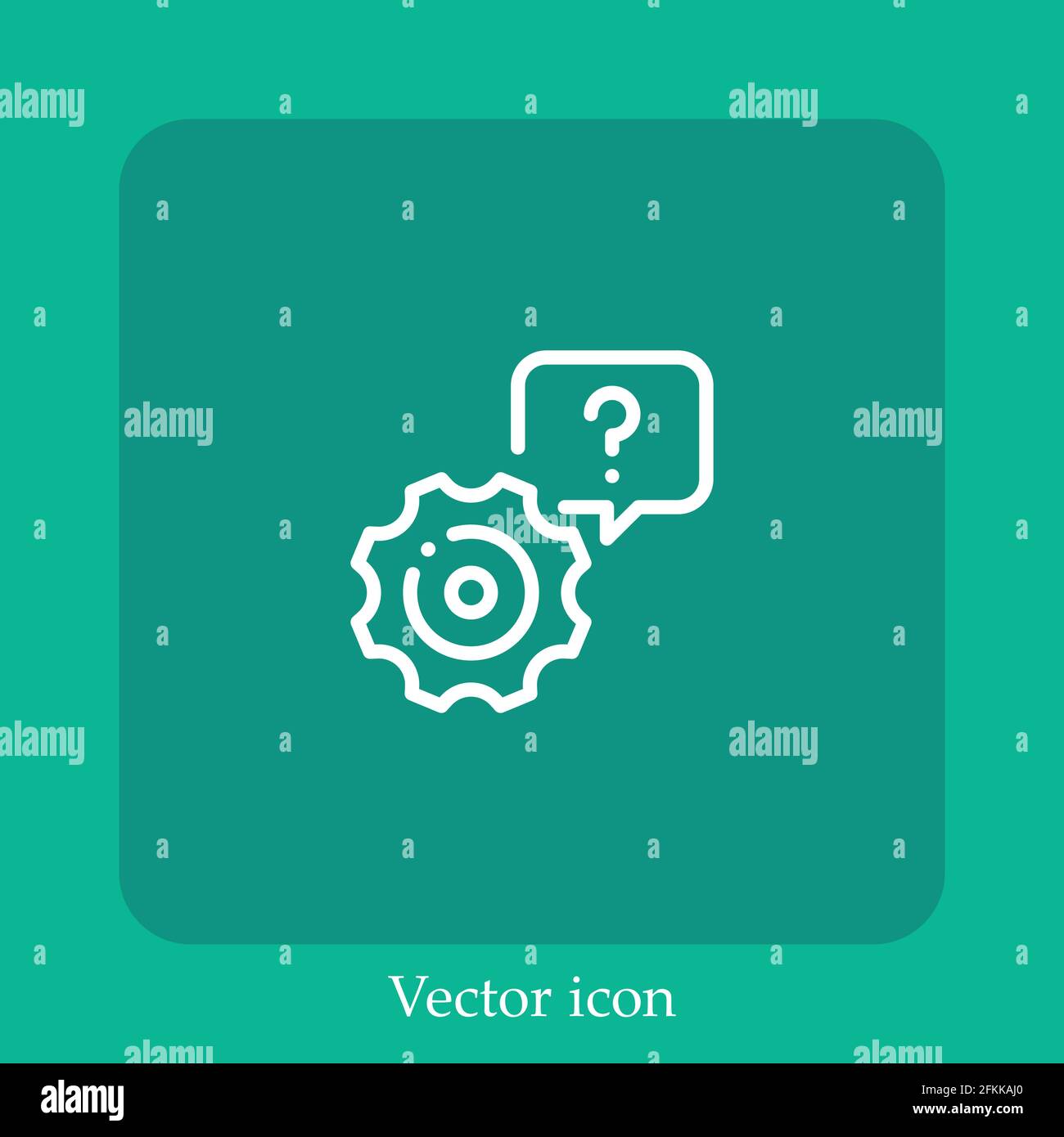 settings vector icon linear icon.Line with Editable stroke Stock Vector ...