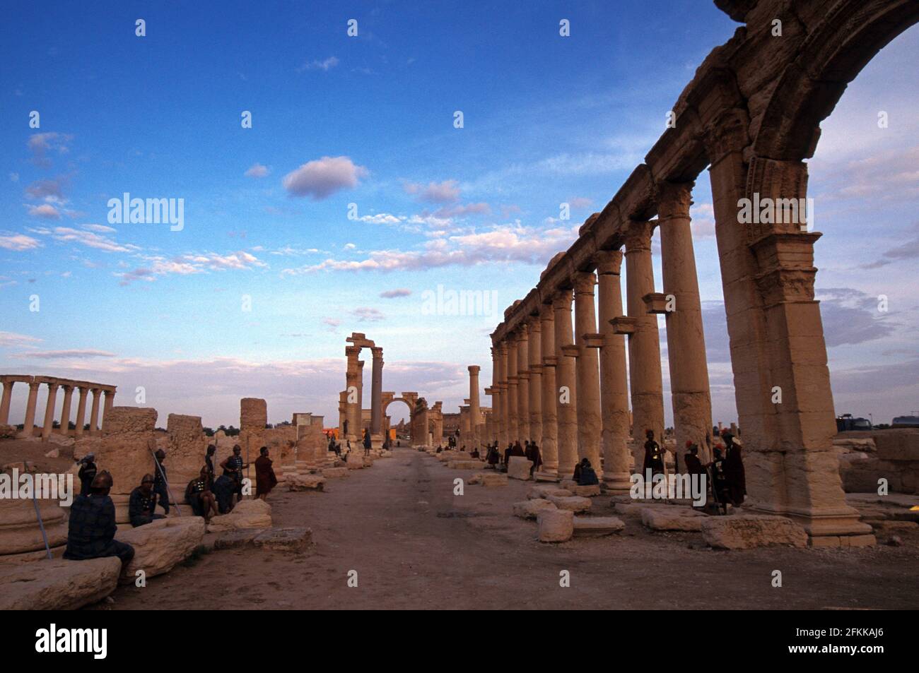 Syrians dressed as Roman in the ancient Aramaic city of Palmyra. Syria ...