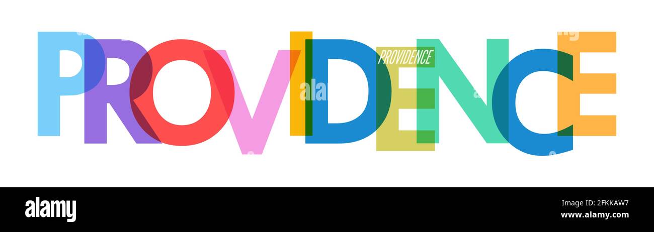 PROVIDENCE. The name of the city on a white background. Vector design ...