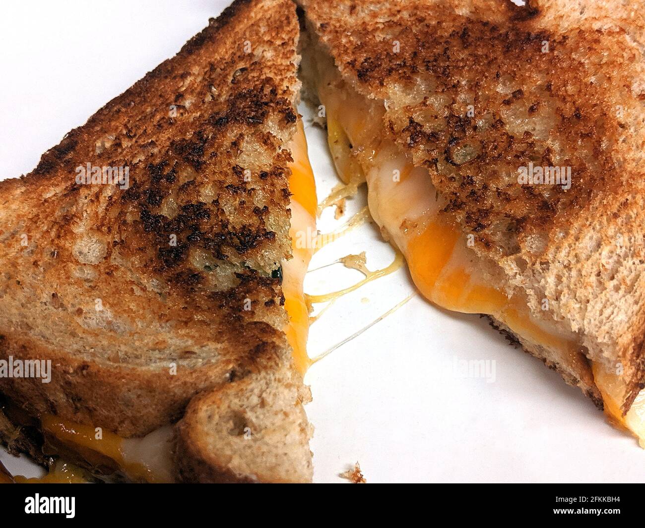 Jalapeno and Cheddar Jack Grilled Cheese Slices on White Background ...