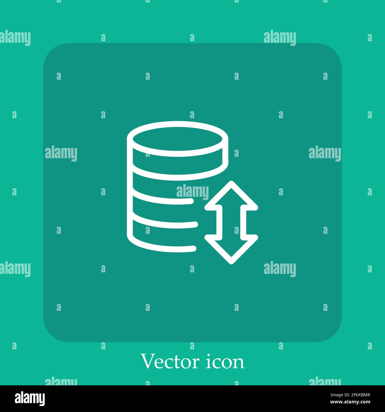 data transfer vector icon linear icon.Line with Editable stroke Stock ...