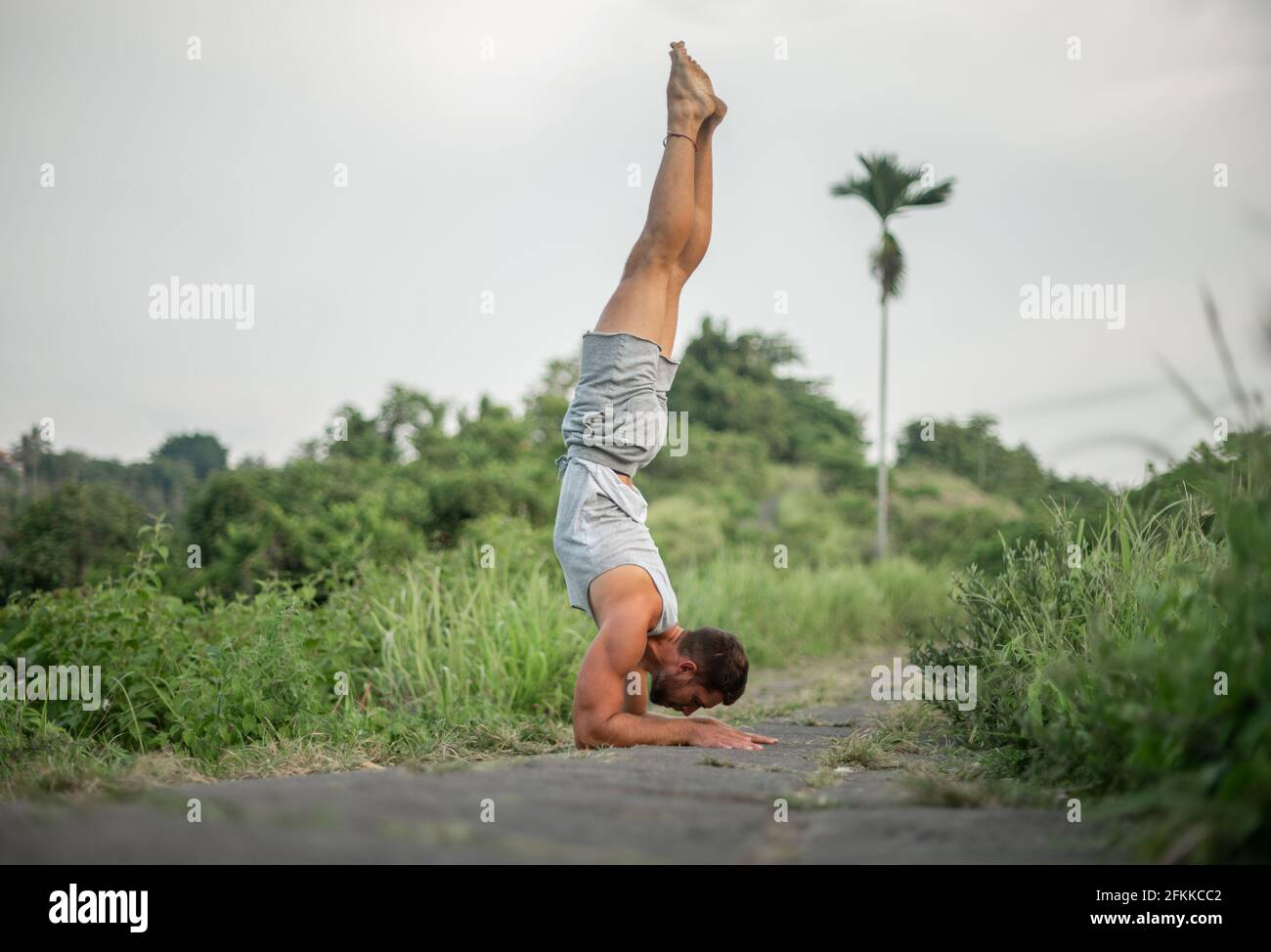 Man practice Yoga practice and meditation outdoor Stock Photo - Alamy