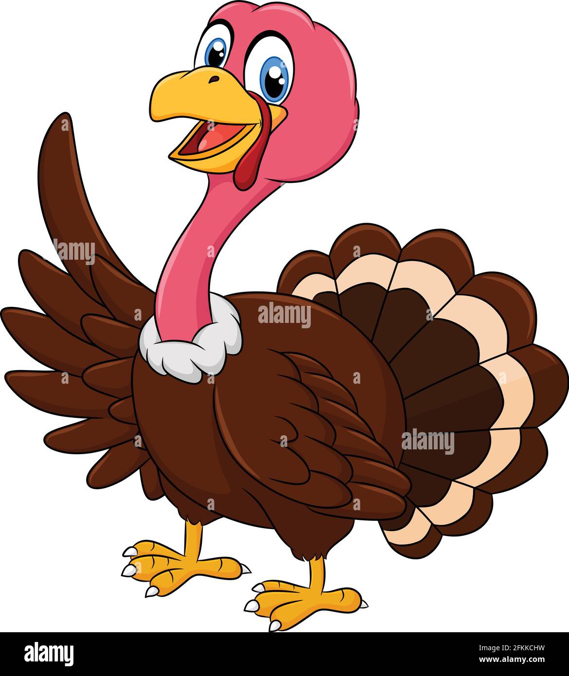 Cute Turkey animal cartoon illustration Stock Vector Image & Art - Alamy