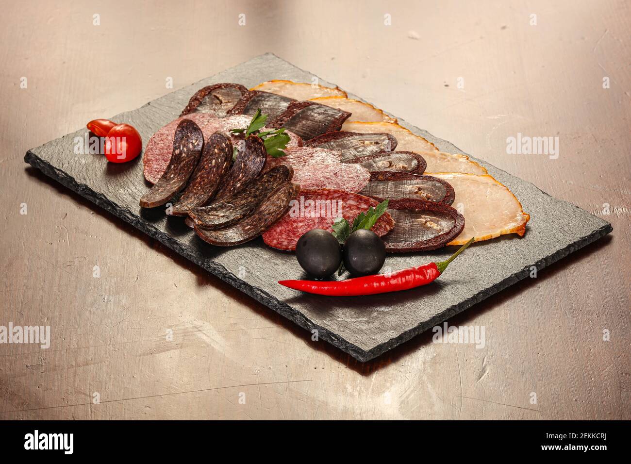 Delicous Meat and sausages mix plate Stock Photo - Alamy
