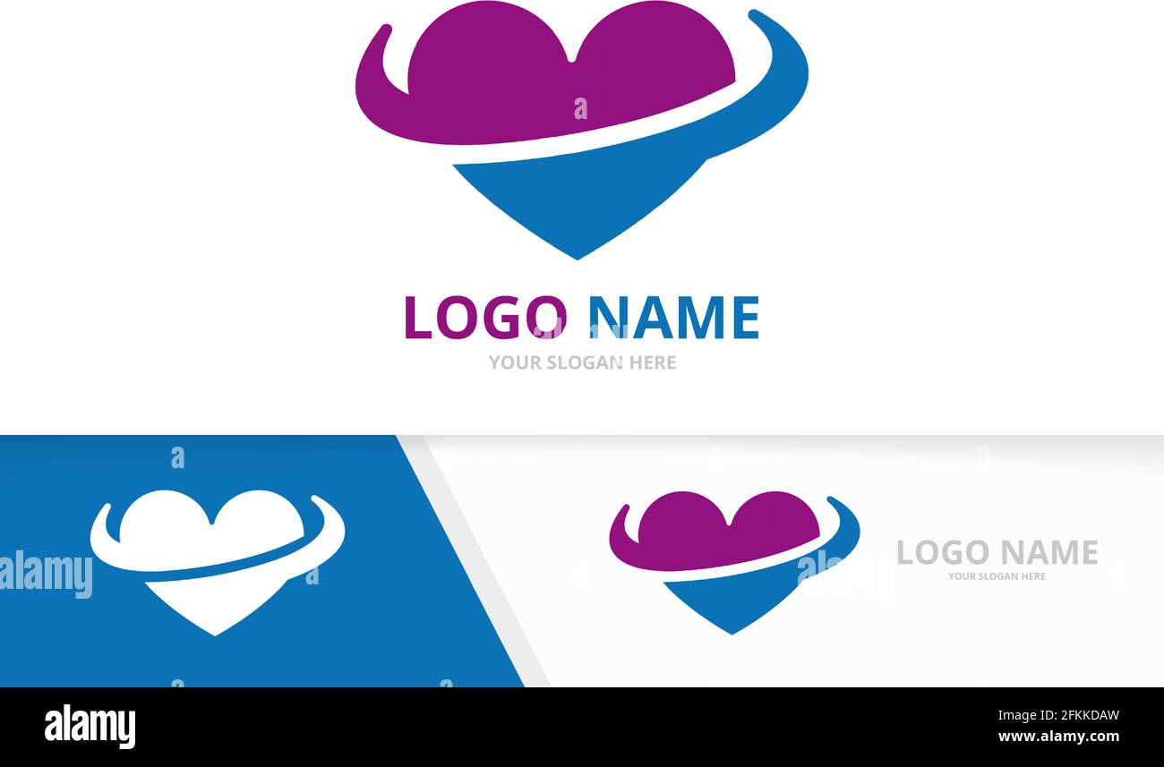 Heart logo design vector template. Unique love logotype design template ...