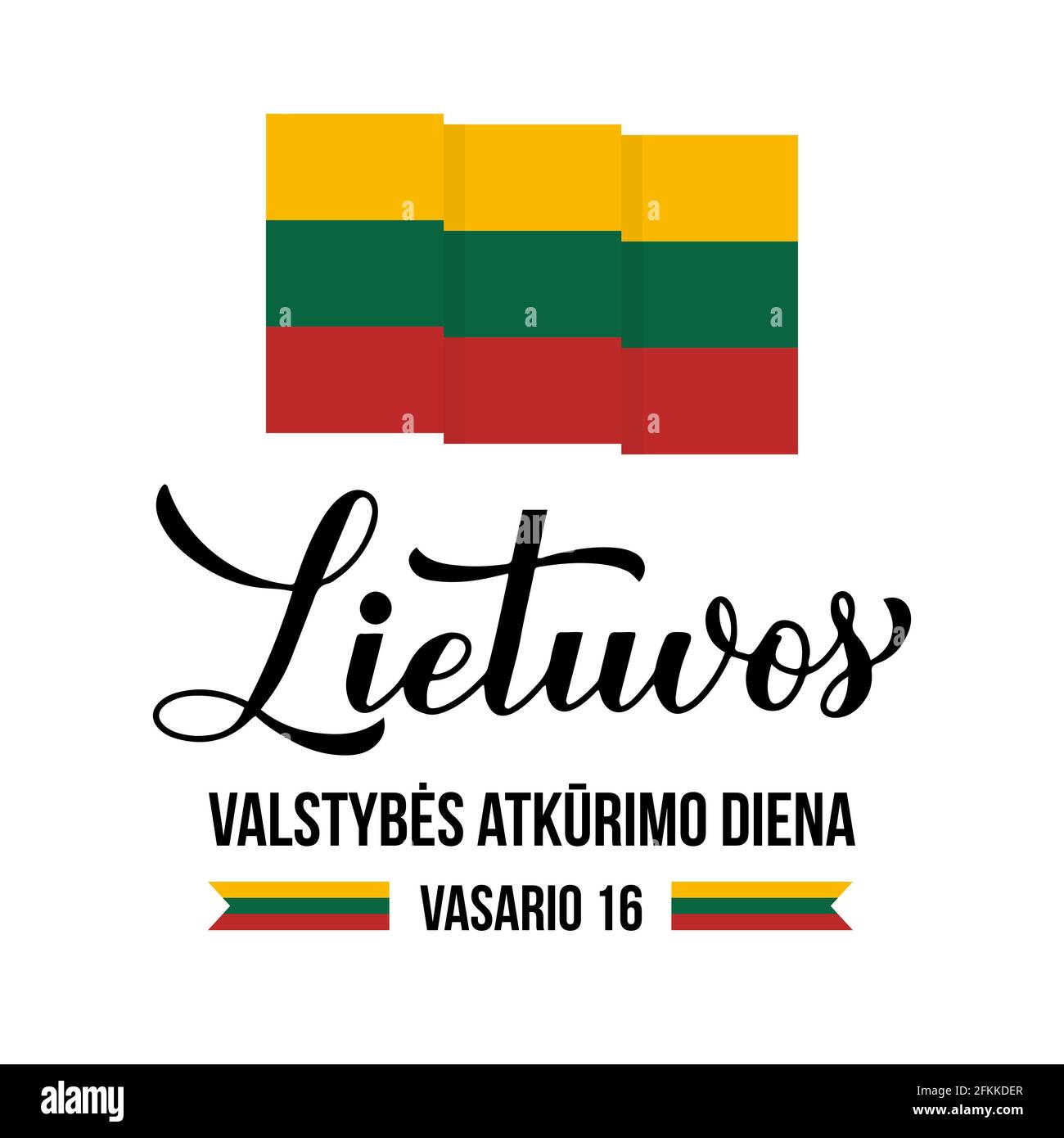 Lithuania Restoration of the State Day calligraphy hand lettering in ...