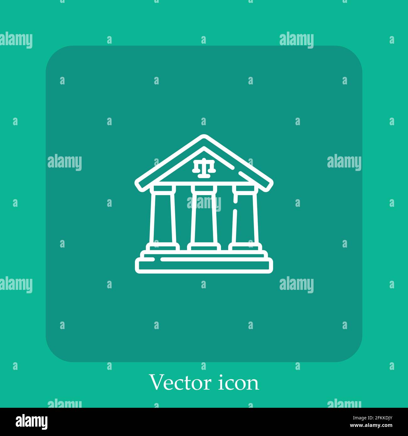 courthouse vector icon linear icon.Line with Editable stroke Stock ...