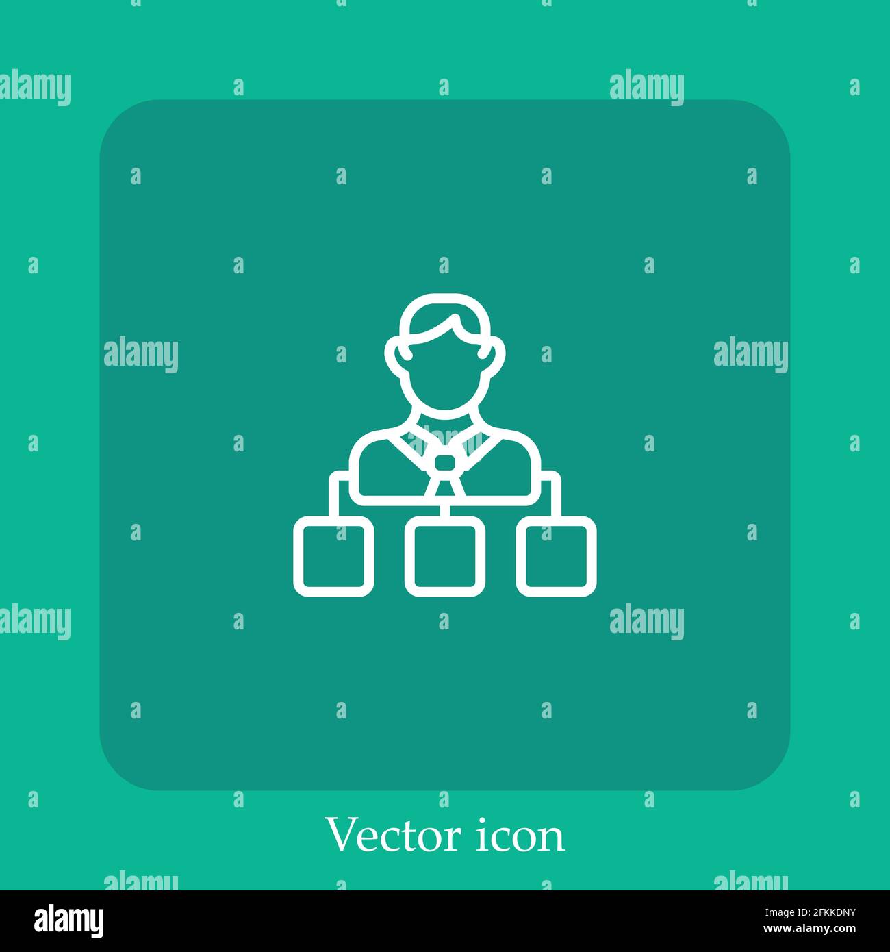 hierarchy vector icon linear icon.Line with Editable stroke Stock ...