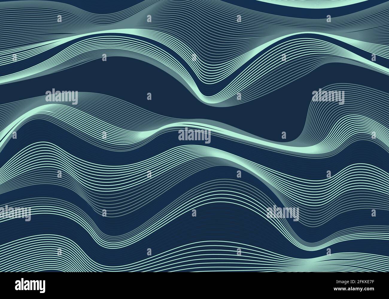 Abstract wave or wavy line blue sea pattern background and texture ...