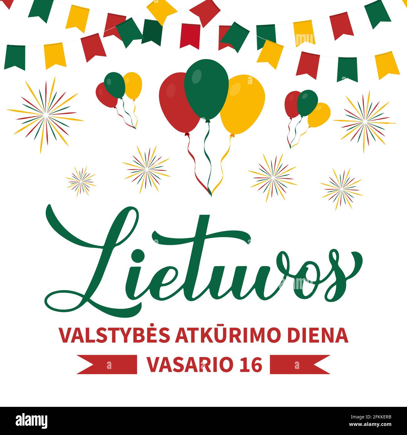 Lithuania Restoration of the State Day calligraphy hand lettering in ...
