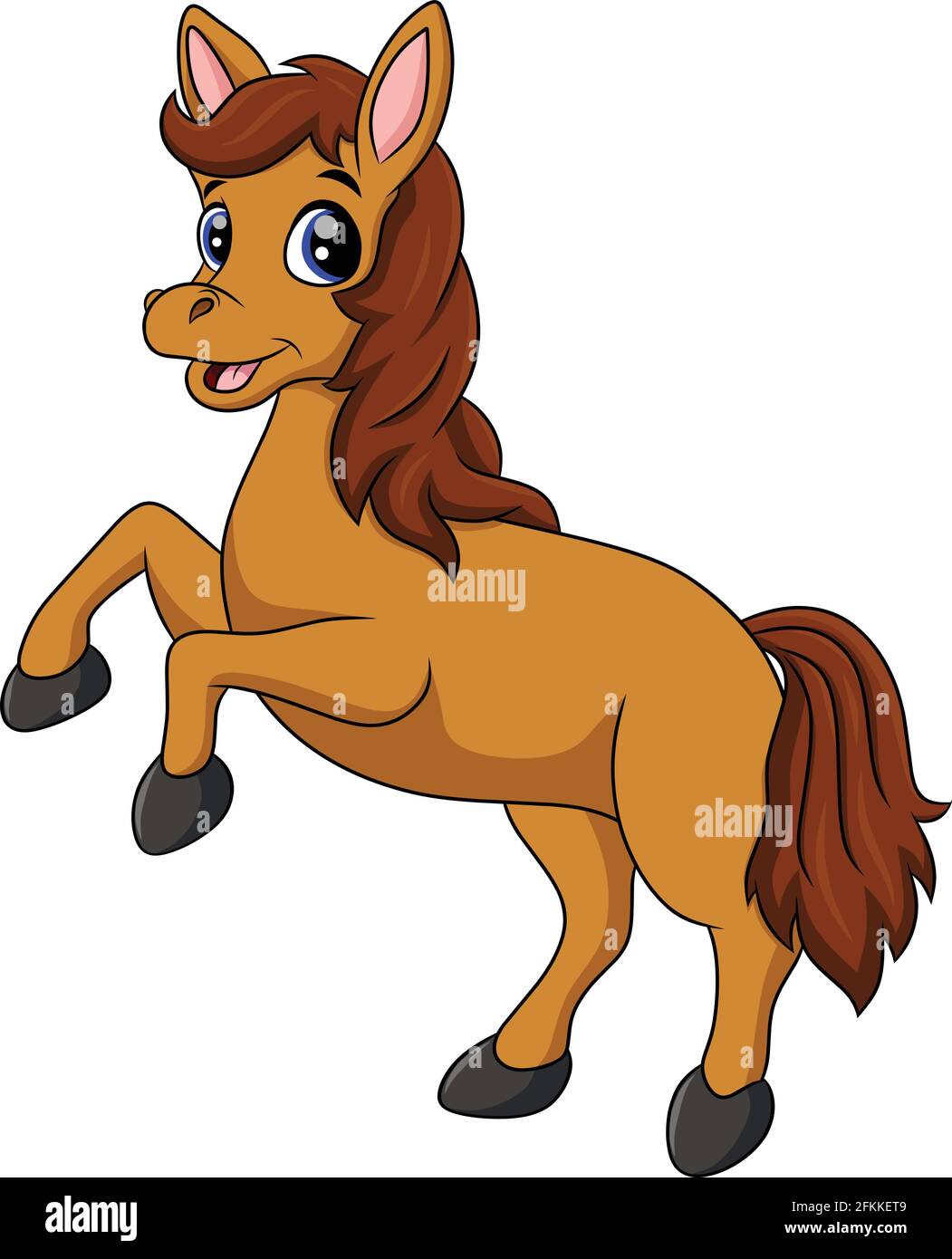 Funny cartoon horse character Stock Vector Images - Alamy