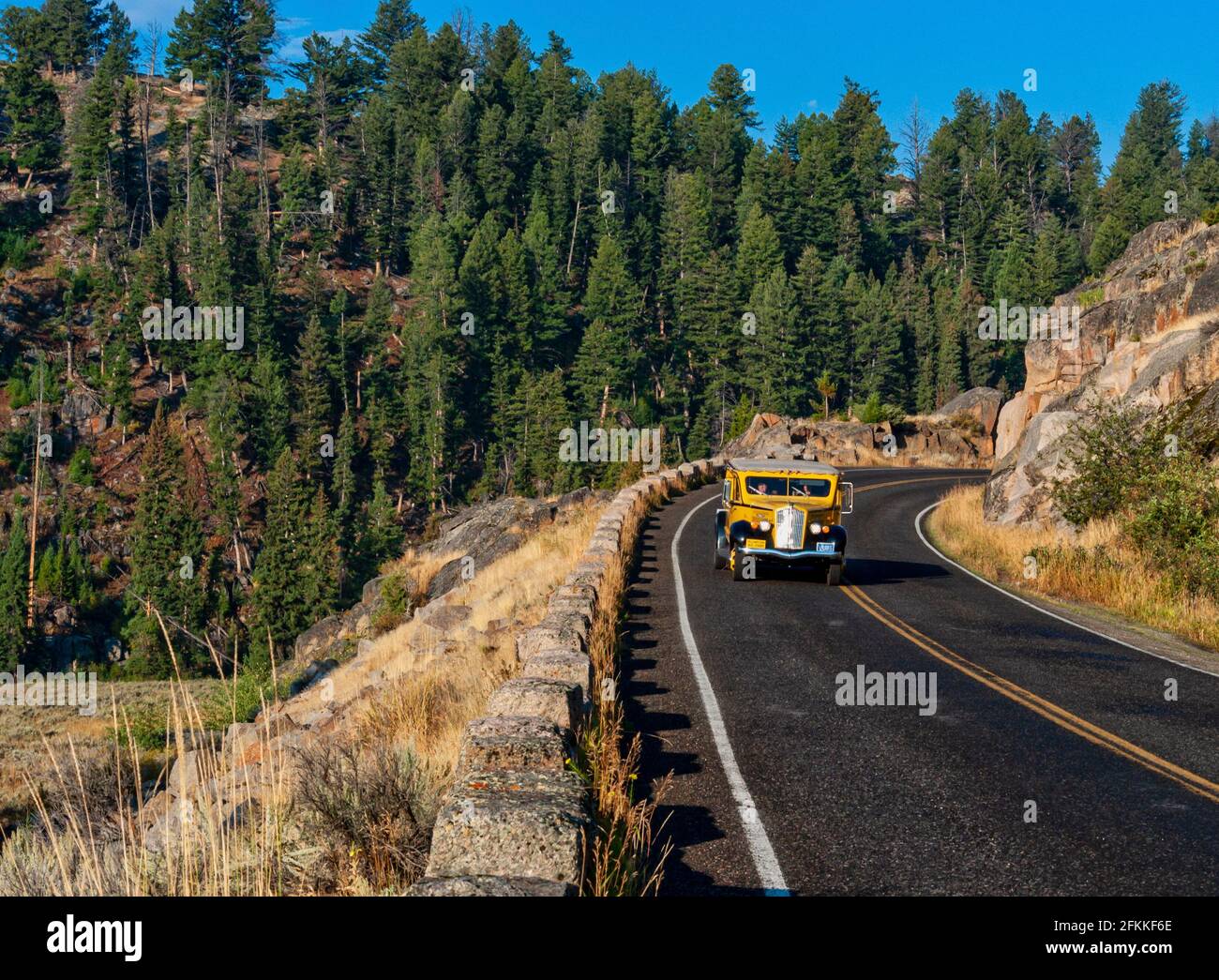 1936 white model 706 yellowstone national park tour bus hi-res stock ...