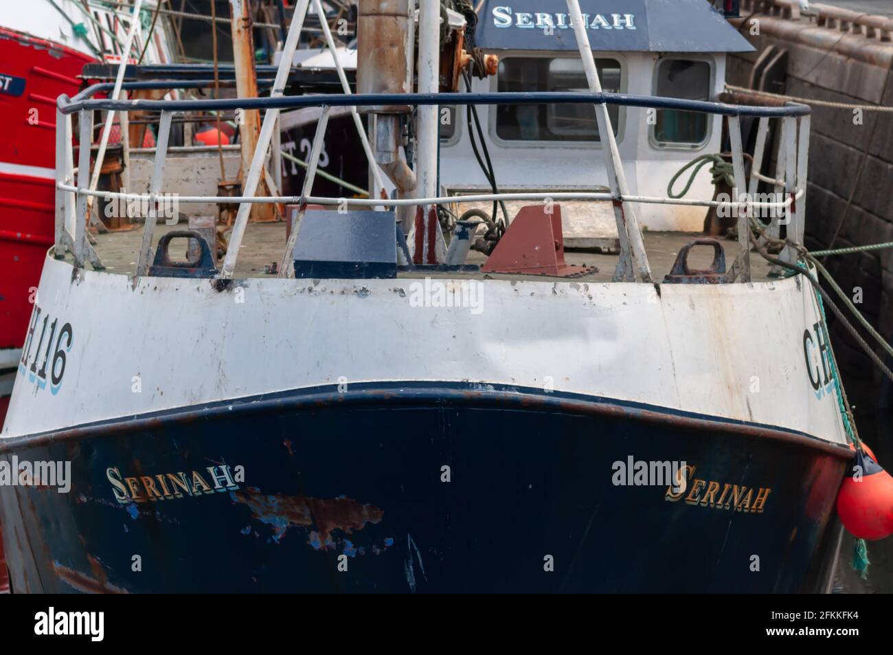 Troon, Scotland, UK. 2nd May, 2021. UK Weather: Fishing boats in Troon ...