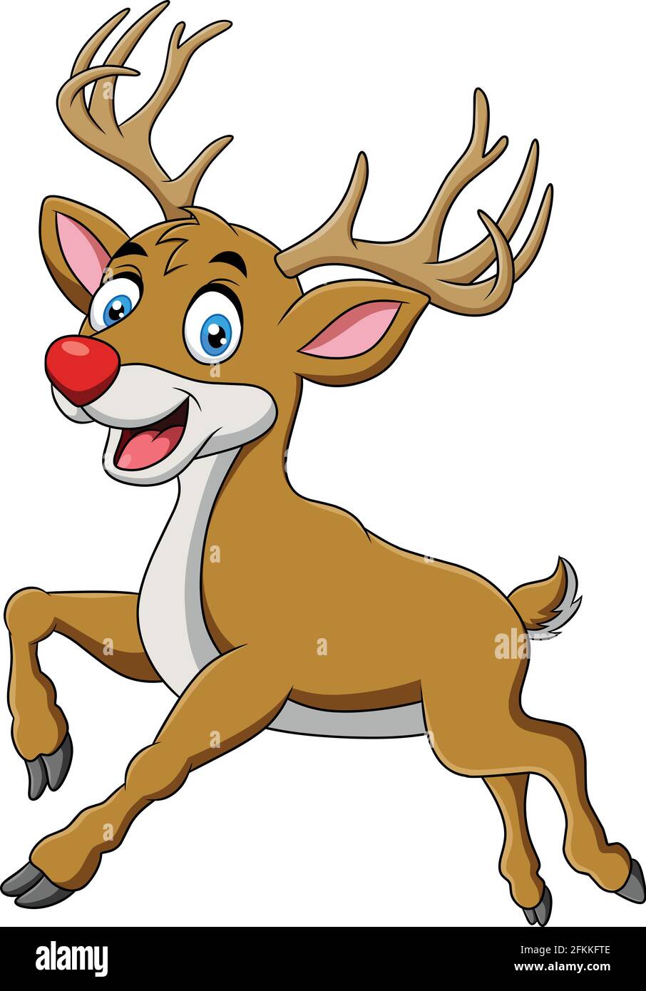 Cute reindeer character christmas Stock Vector Images - Alamy