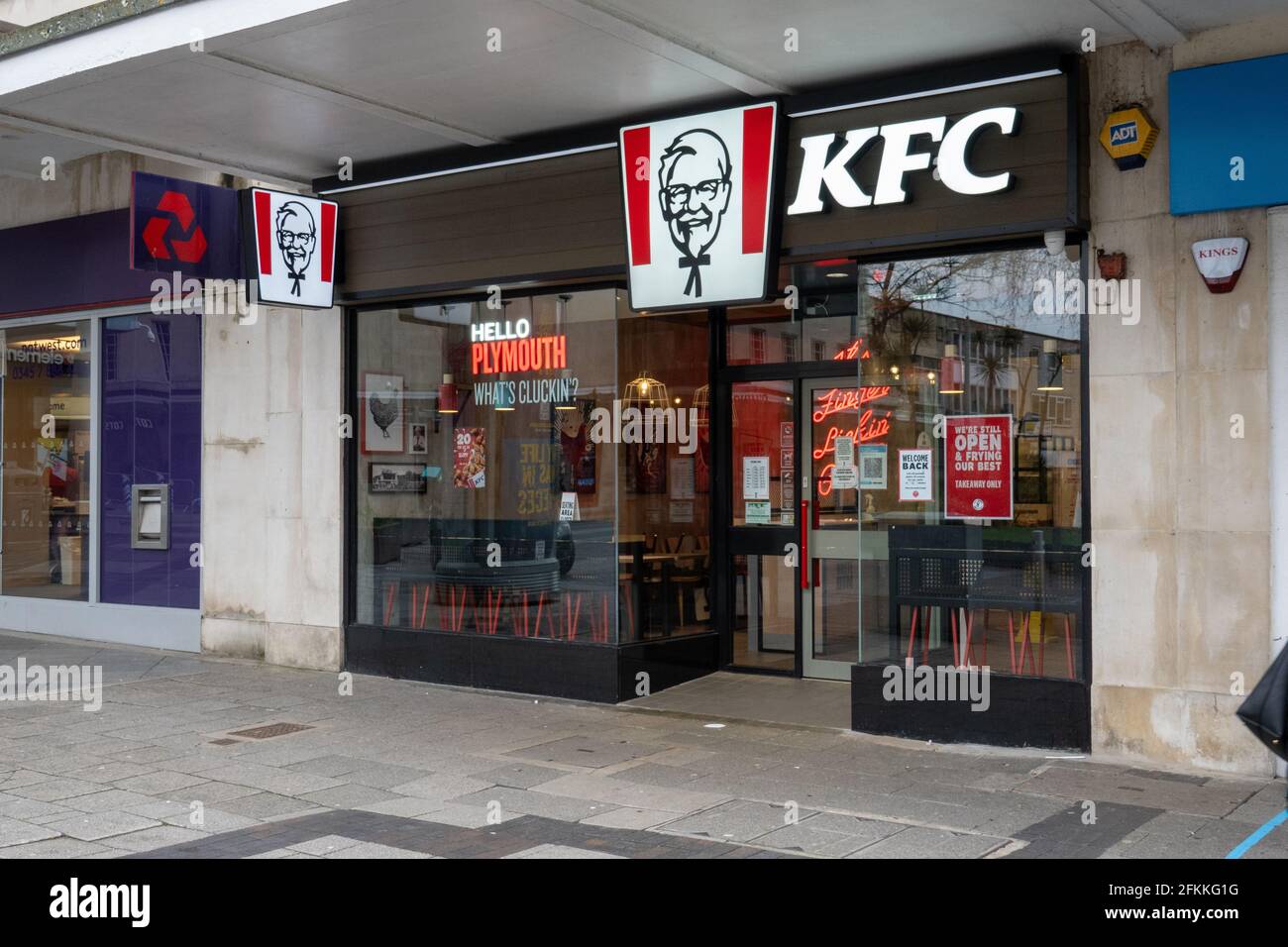 KFC Shopfront, Plymouth UK Stock Photo - Alamy
