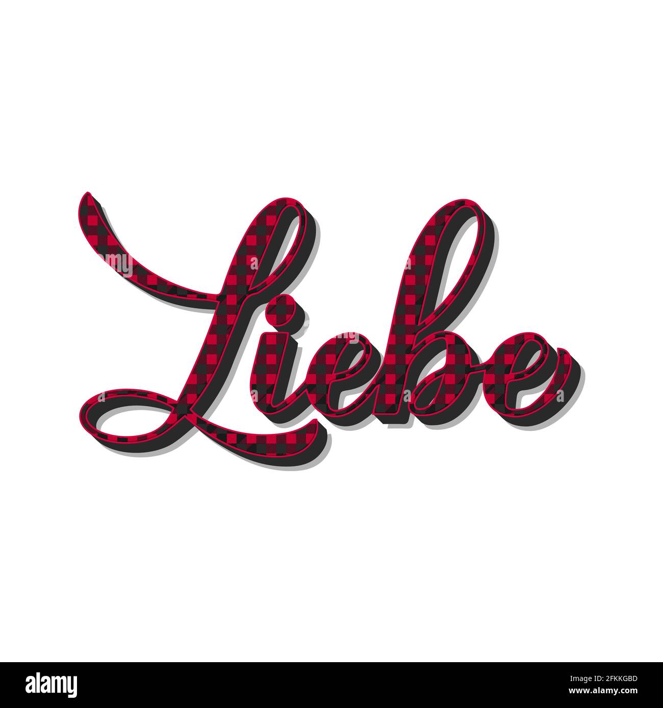 Liebe lettering Stock Vector Images - Alamy