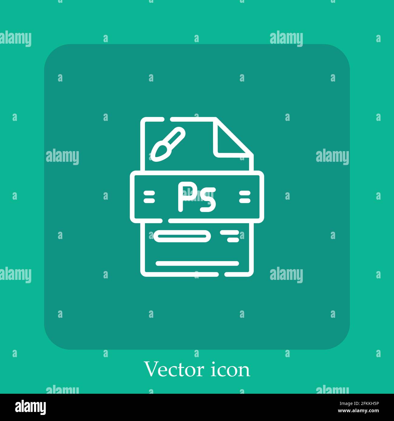 photoshop vector icon linear icon.Line with Editable stroke Stock ...