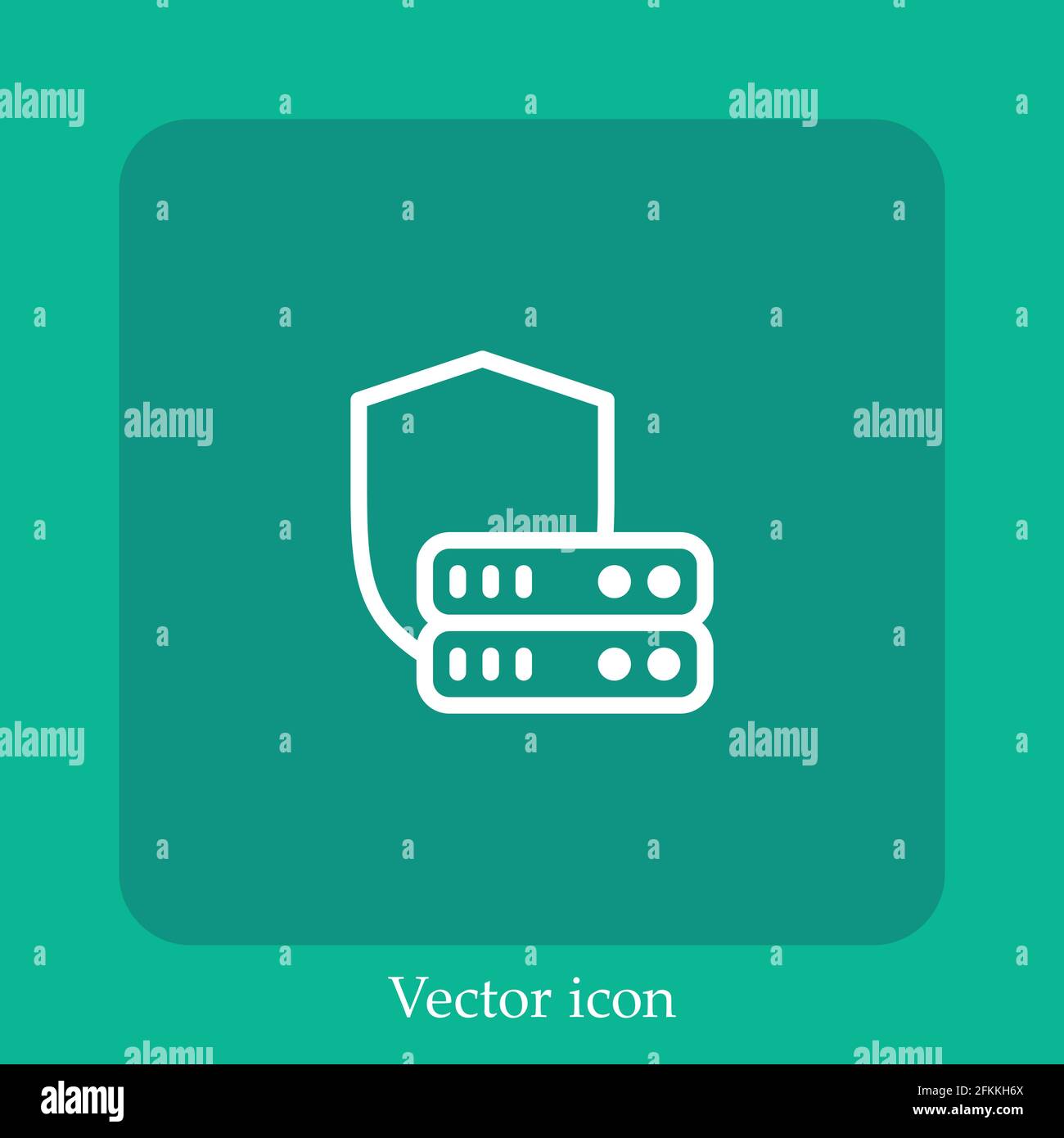 server vector icon linear icon.Line with Editable stroke Stock Vector Image & Art - Alamy