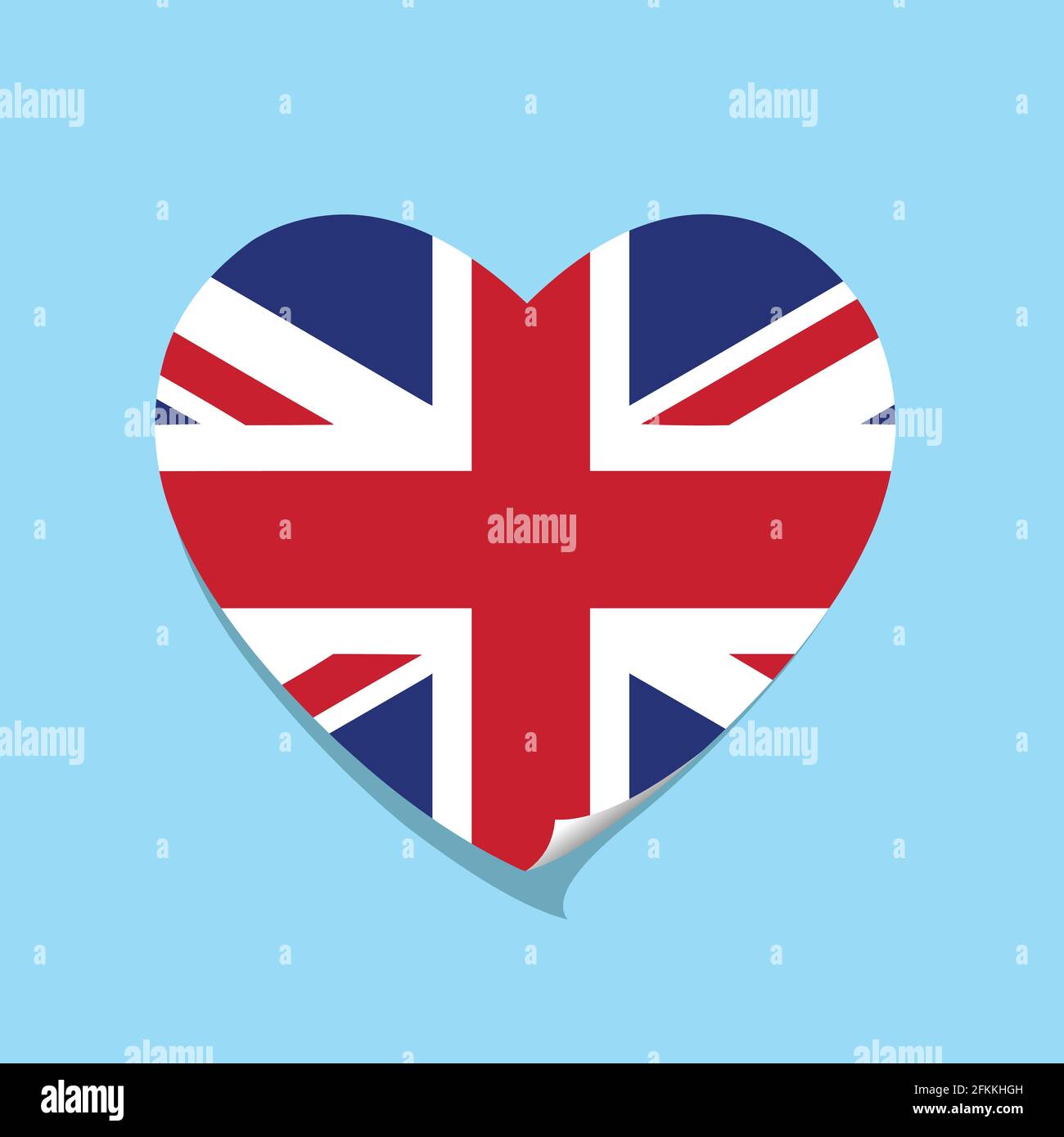 I love Union Jack heart vector illustration Stock Vector Image & Art ...
