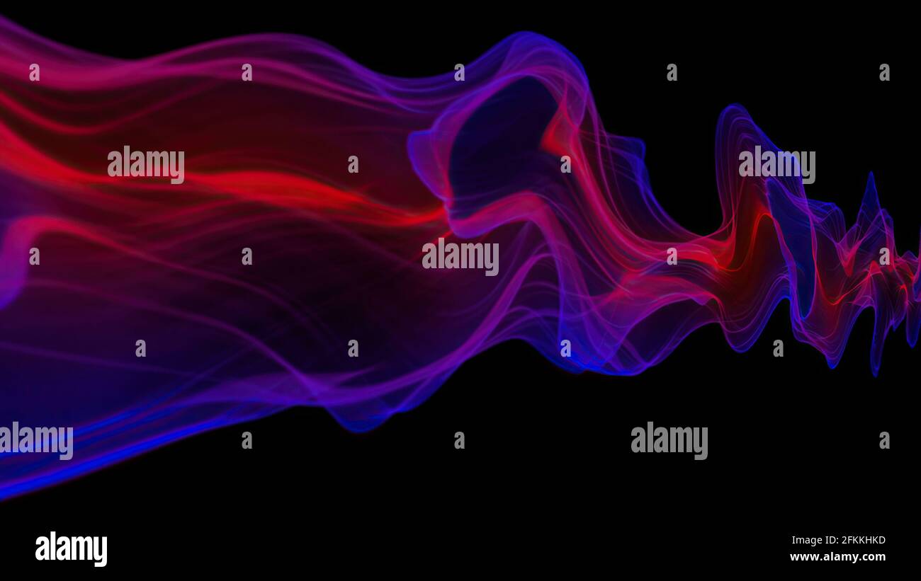 Abstract Digital Wave And Smoke Flow Stock Photo - Alamy