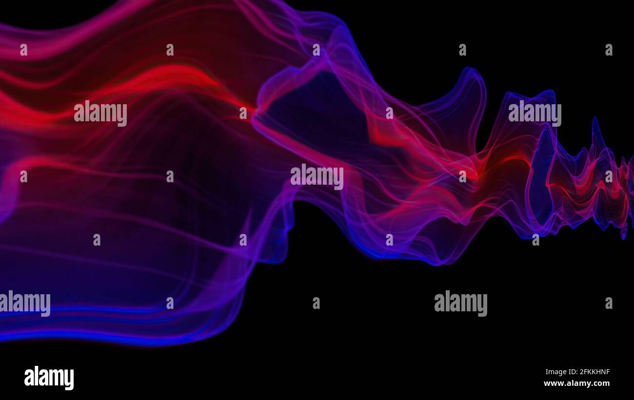 Abstract Digital Wave And Smoke Flow Stock Photo - Alamy