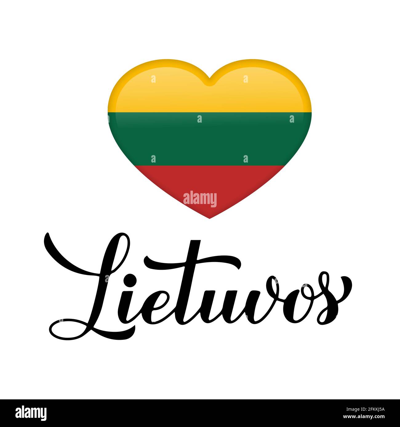 Lithuania calligraphy hand lettering in Lithuanian language. Easy to ...
