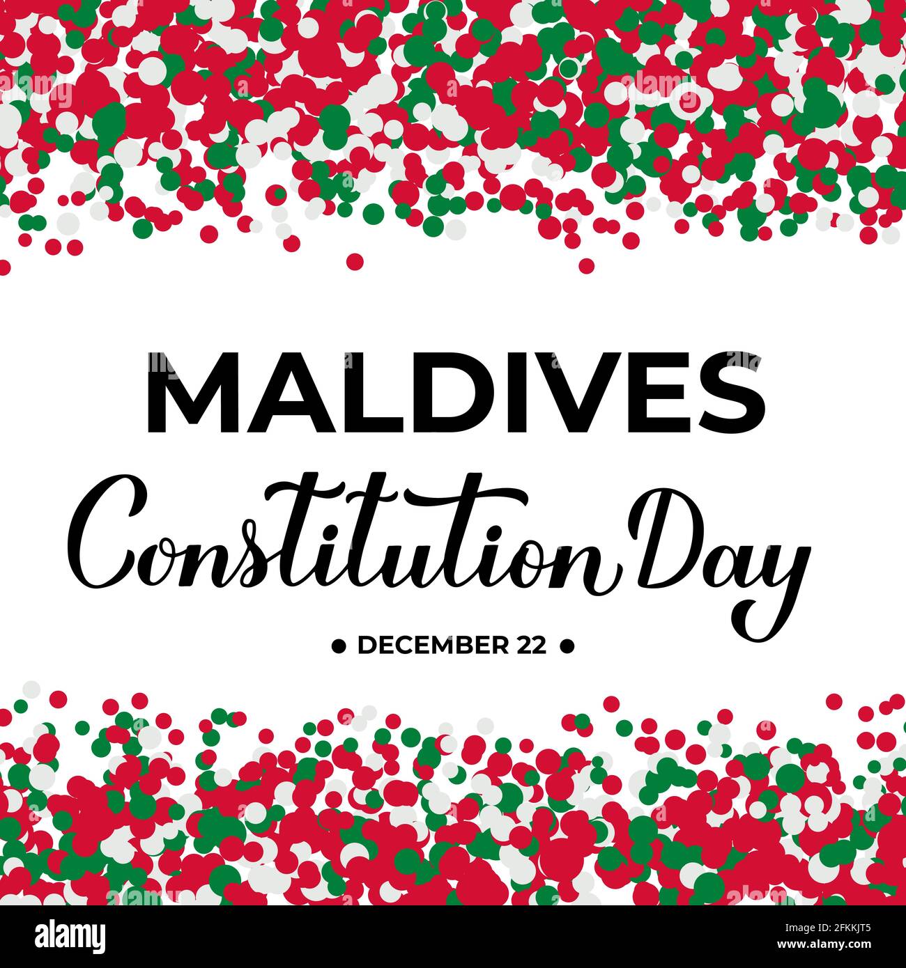 Maldives Constitution Day calligraphy hand lettering. Holiday ...