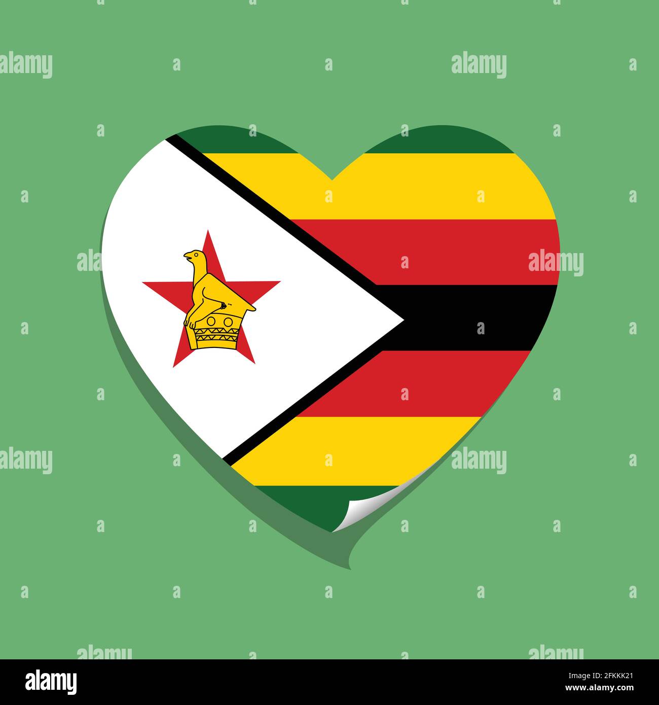 I love Zimbabwe heart vector illustration Stock Vector Image & Art - Alamy