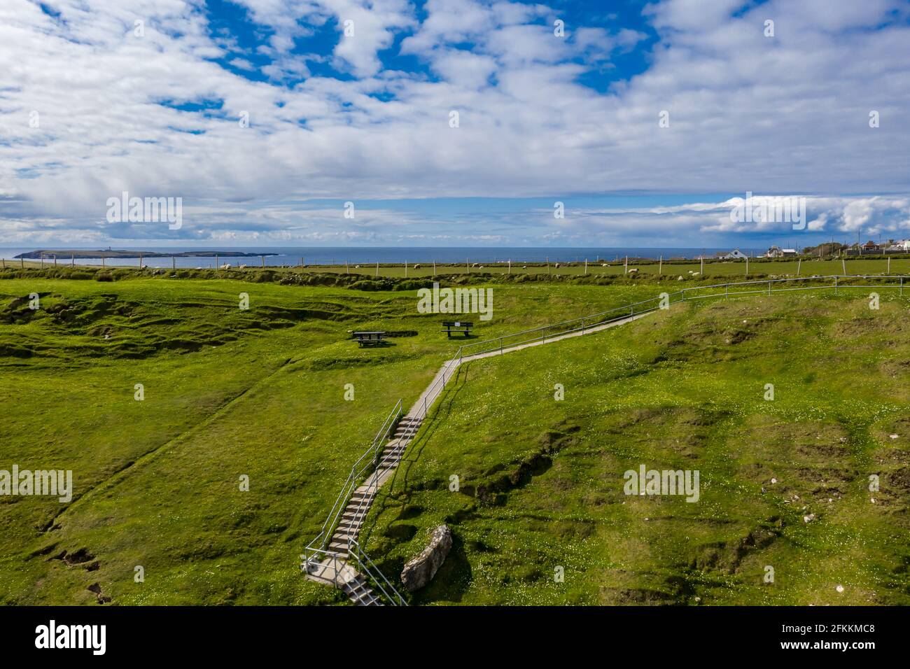Aerial view of the Silver Strand in County Donegal - Ireland Stock ...