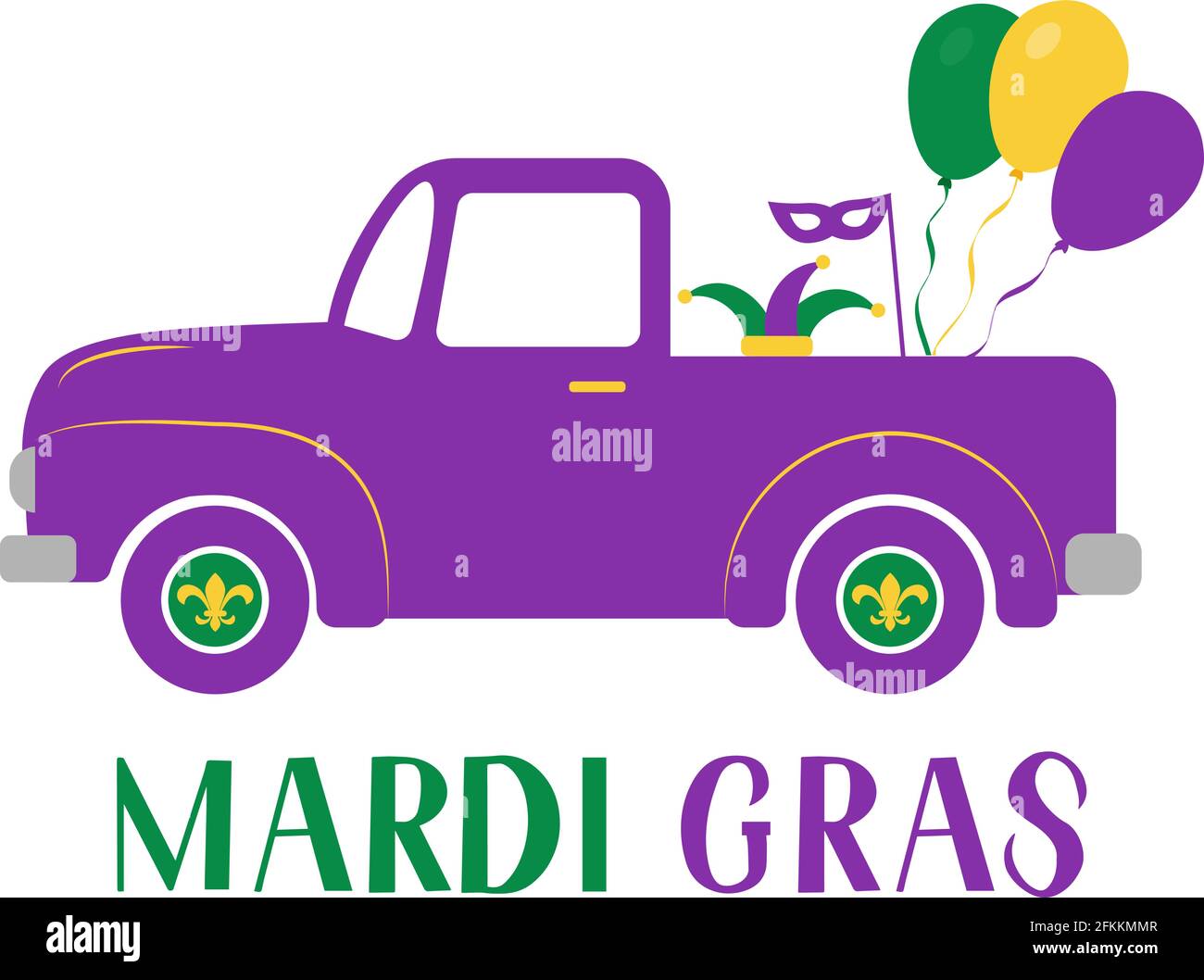 Mardi Gras truck. Fat Tuesday traditional carnival in New Orleans ...