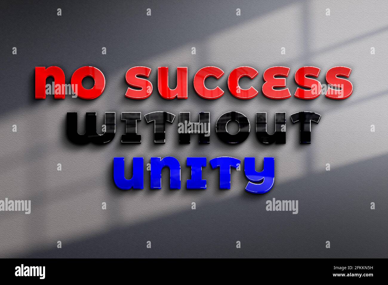 No success without unity 3d text Stock Photo - Alamy