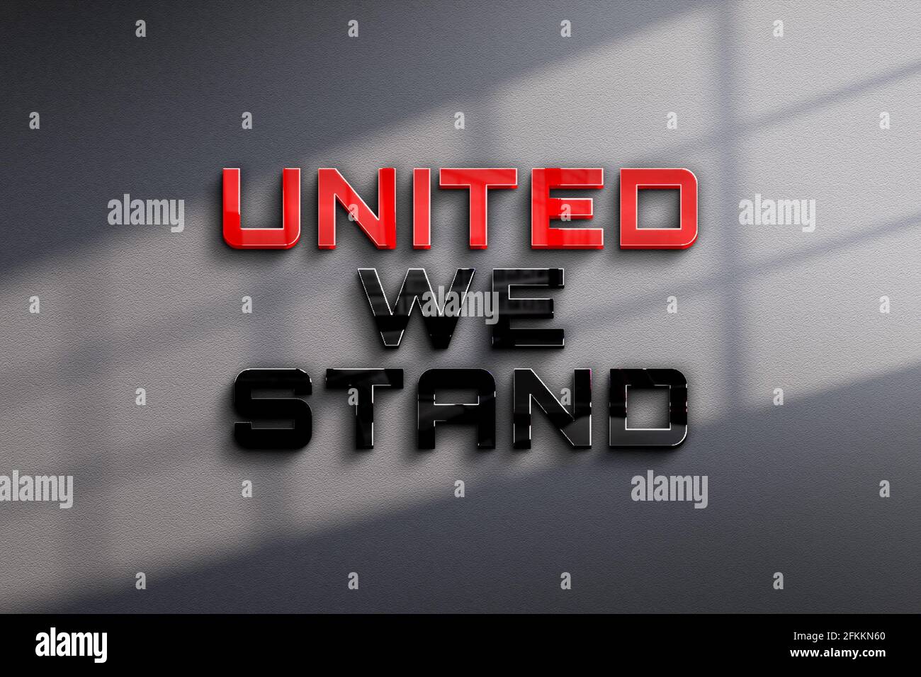 3d text design of united Stock Photo - Alamy