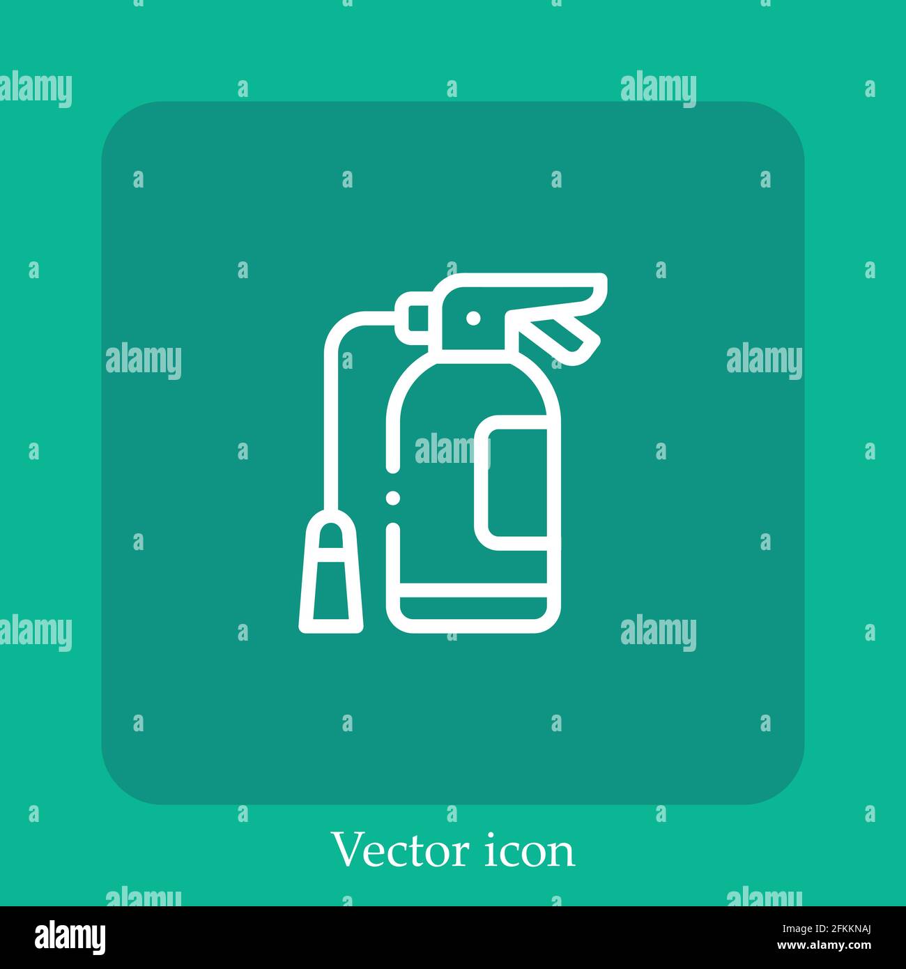 fire extinguisher vector icon linear icon.Line with Editable stroke ...
