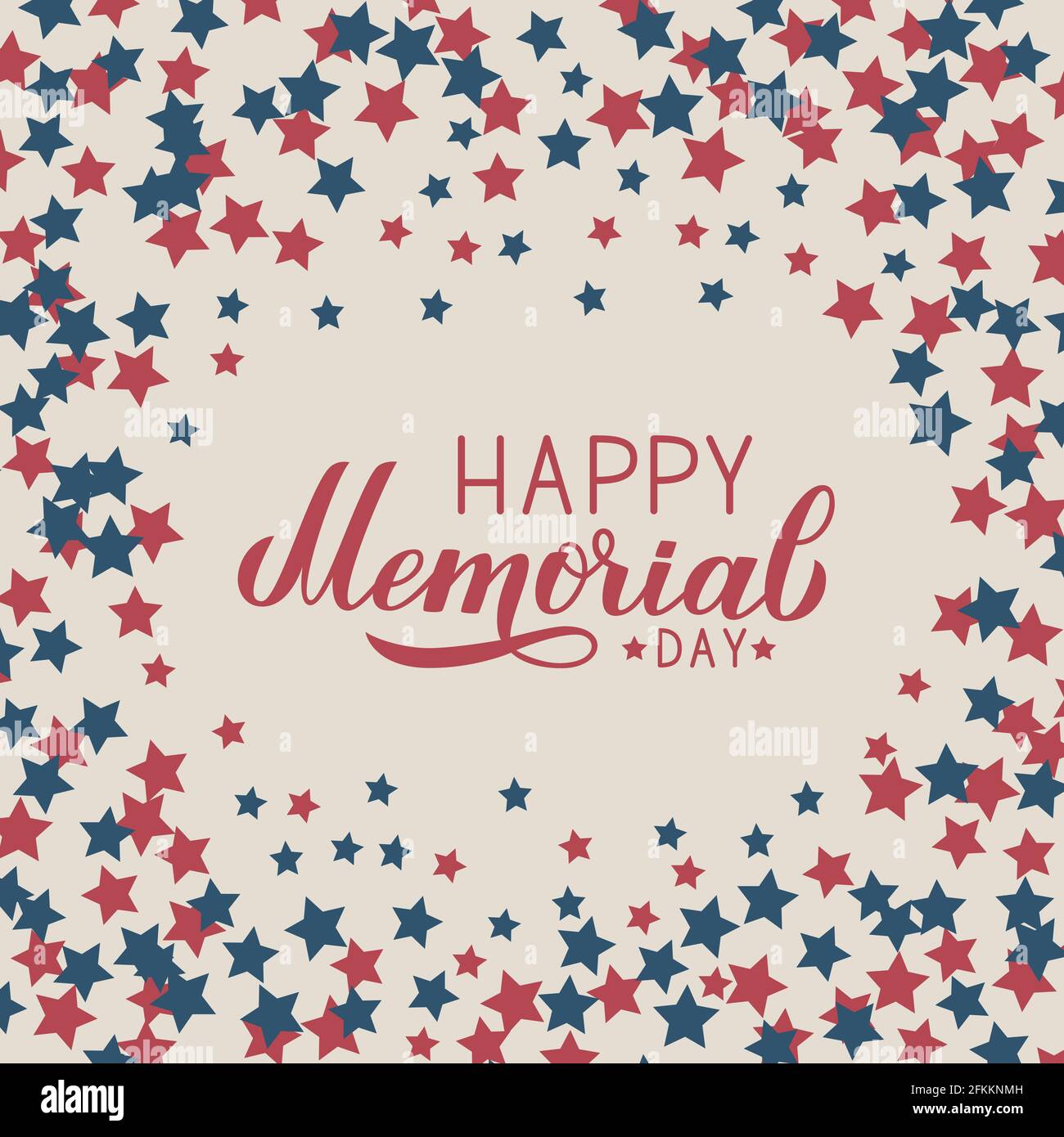 Happy Memorial Day calligraphy lettering. American retro patriotic ...