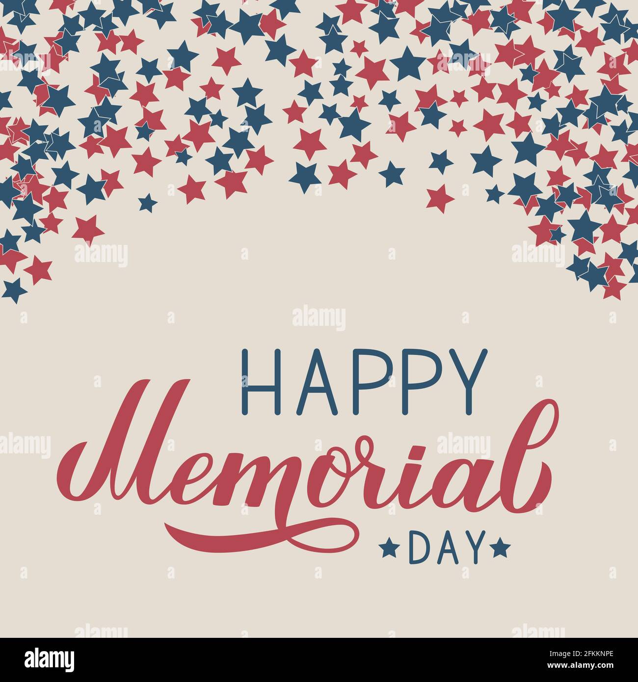 Happy Memorial Day calligraphy lettering. American retro patriotic ...