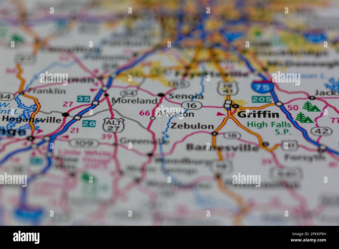 Map of alvaton georgia hi-res stock photography and images - Alamy